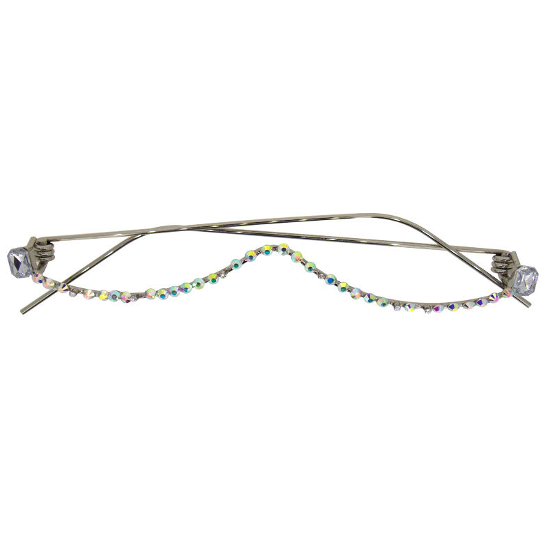 Silver AB frame with Clear Gem – TOOTH KANDY